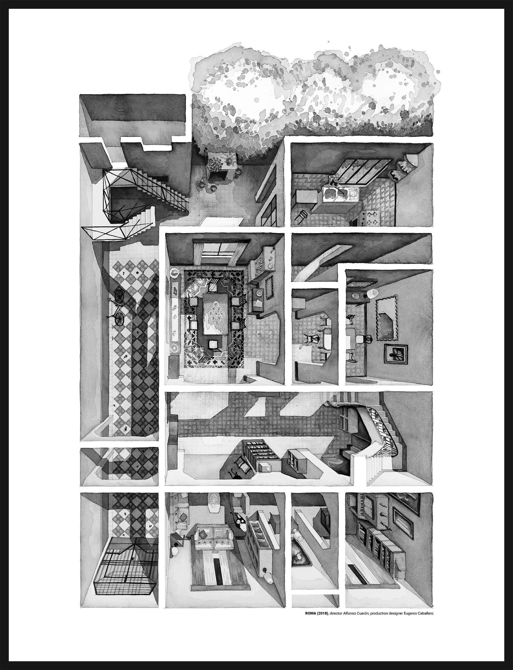 Framed POOR THINGS – Floor Plan Croissant